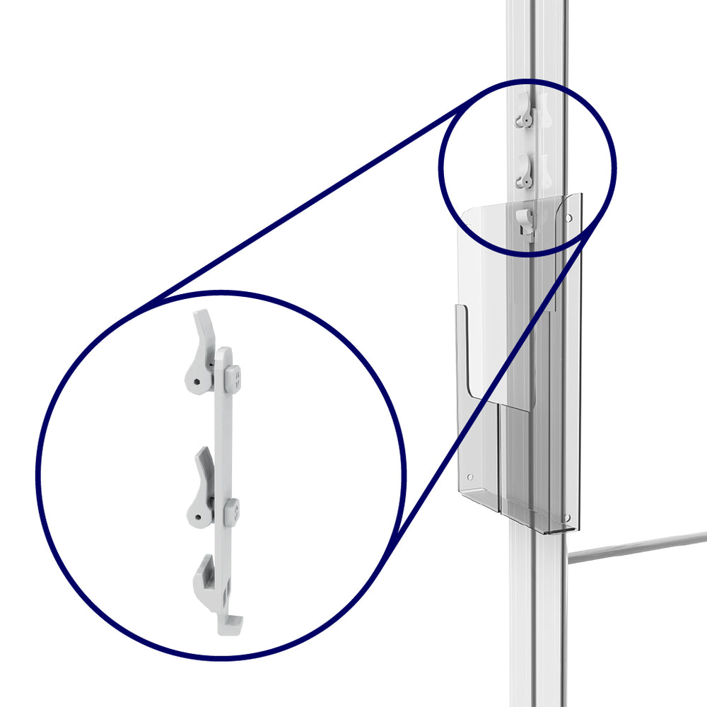 Lucid Literature Rack with Connector for Exhibits