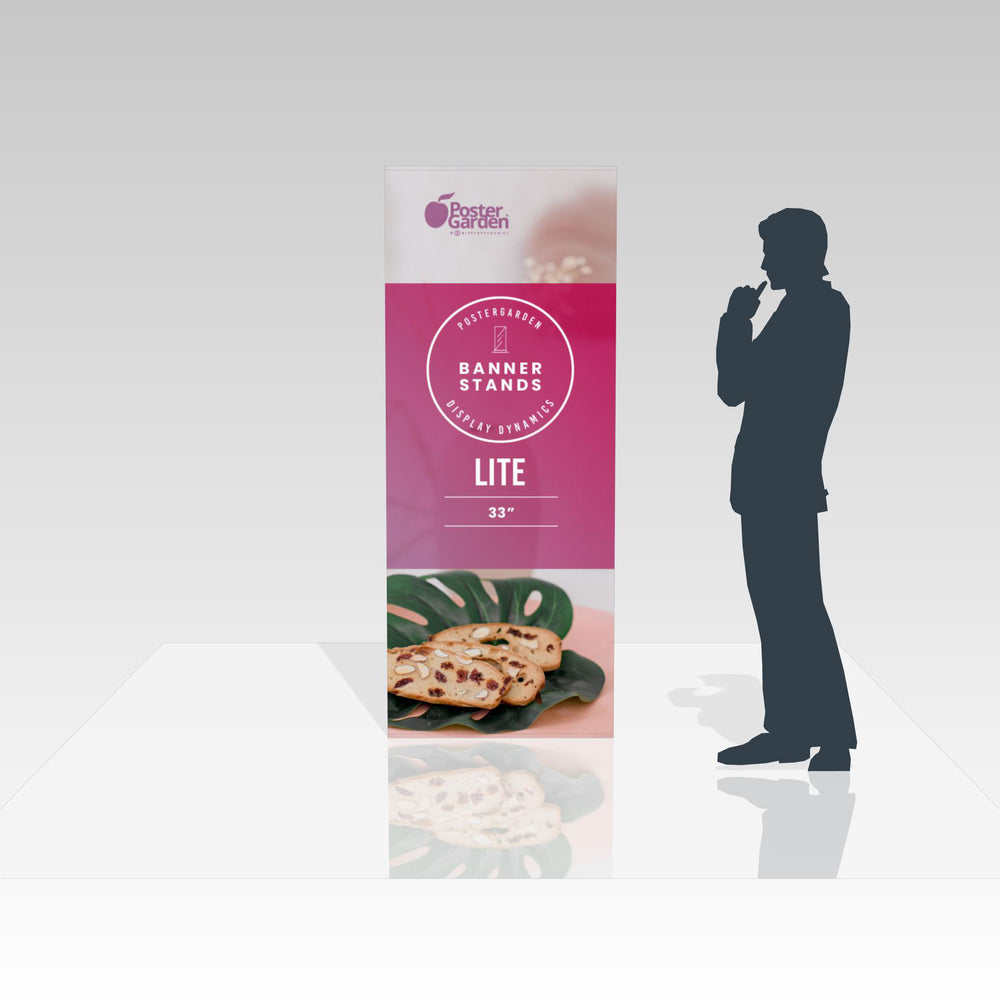 Lite – Minimal hardware. Better banner stand murals