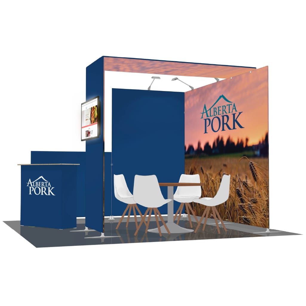 Custom 10'x20' Contour Booth Solution for Events 01