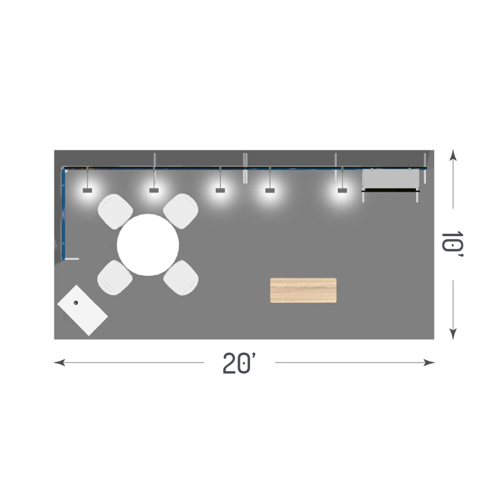 Custom 10'x20' Contour Booth Solution for Events 07