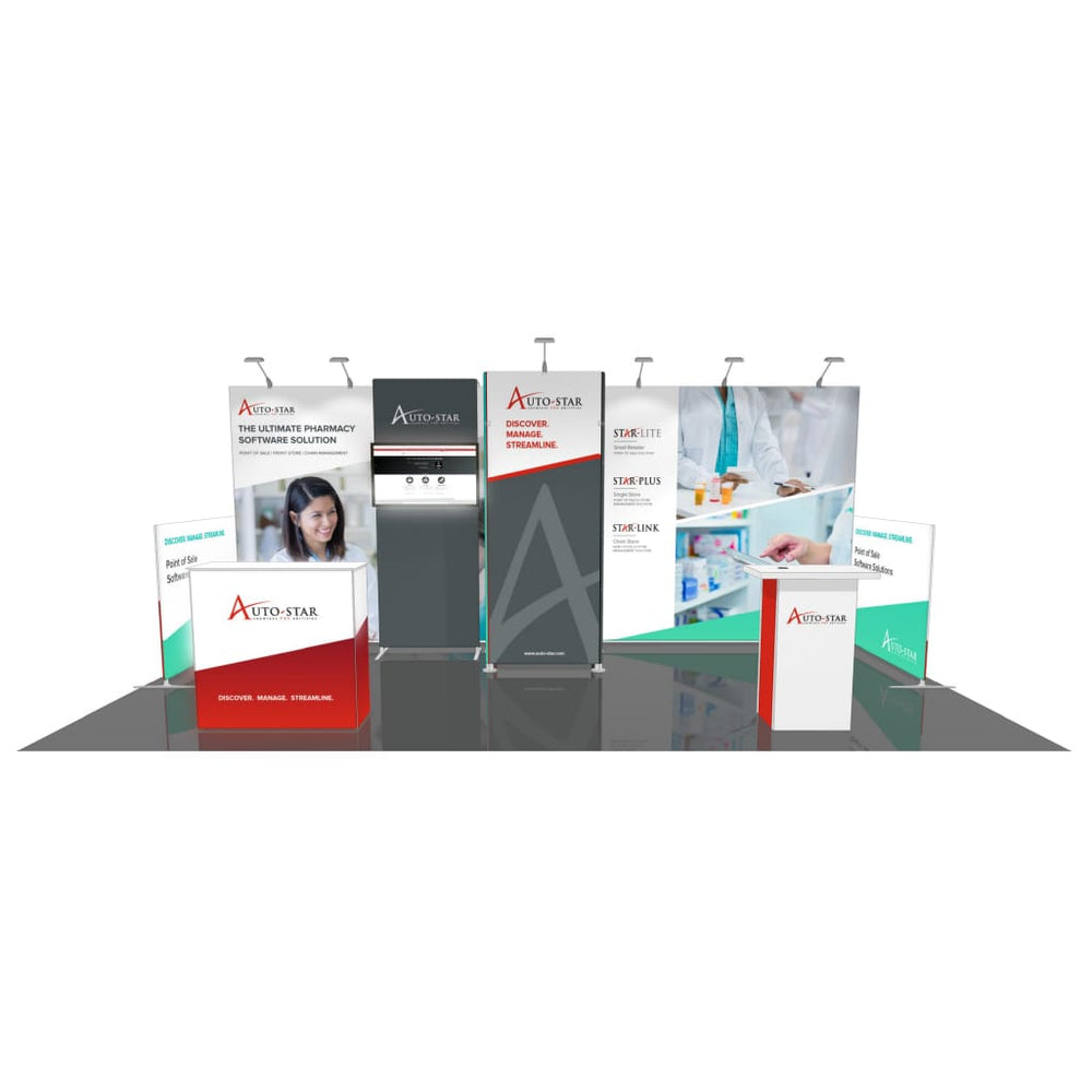 10'x20' Contour Booth Solution for Exhibits - Configuration 08