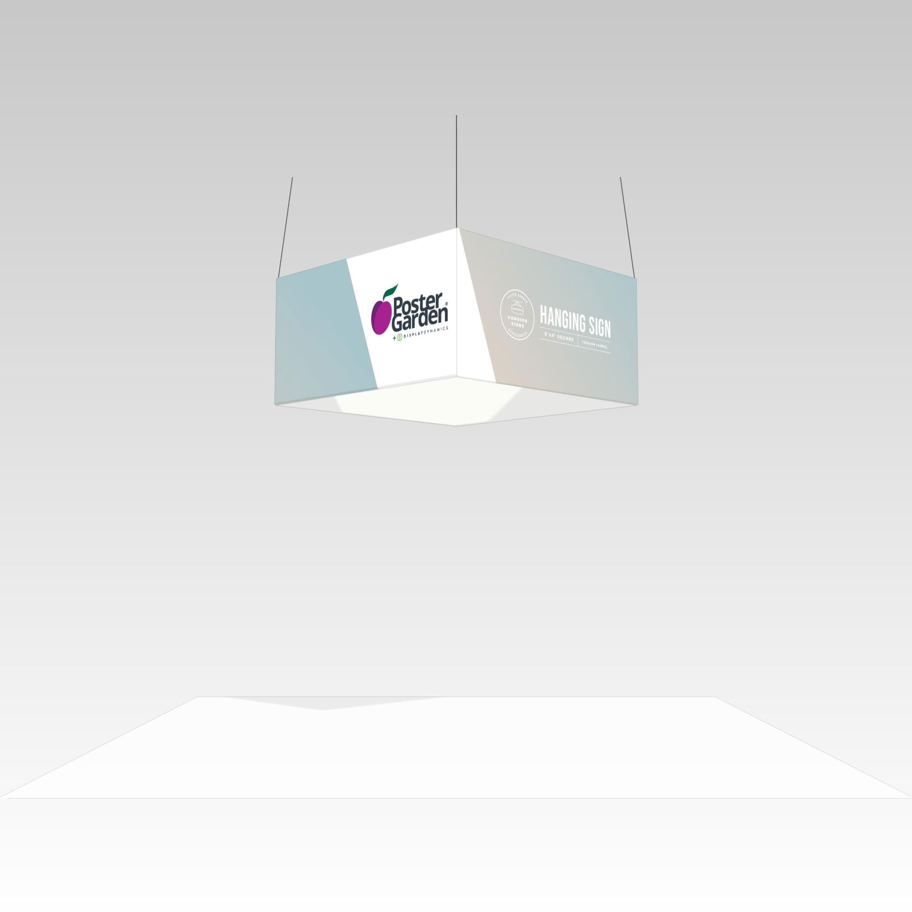 Tension Fabric Hanging Sign 8'x4' Square | PosterGarden