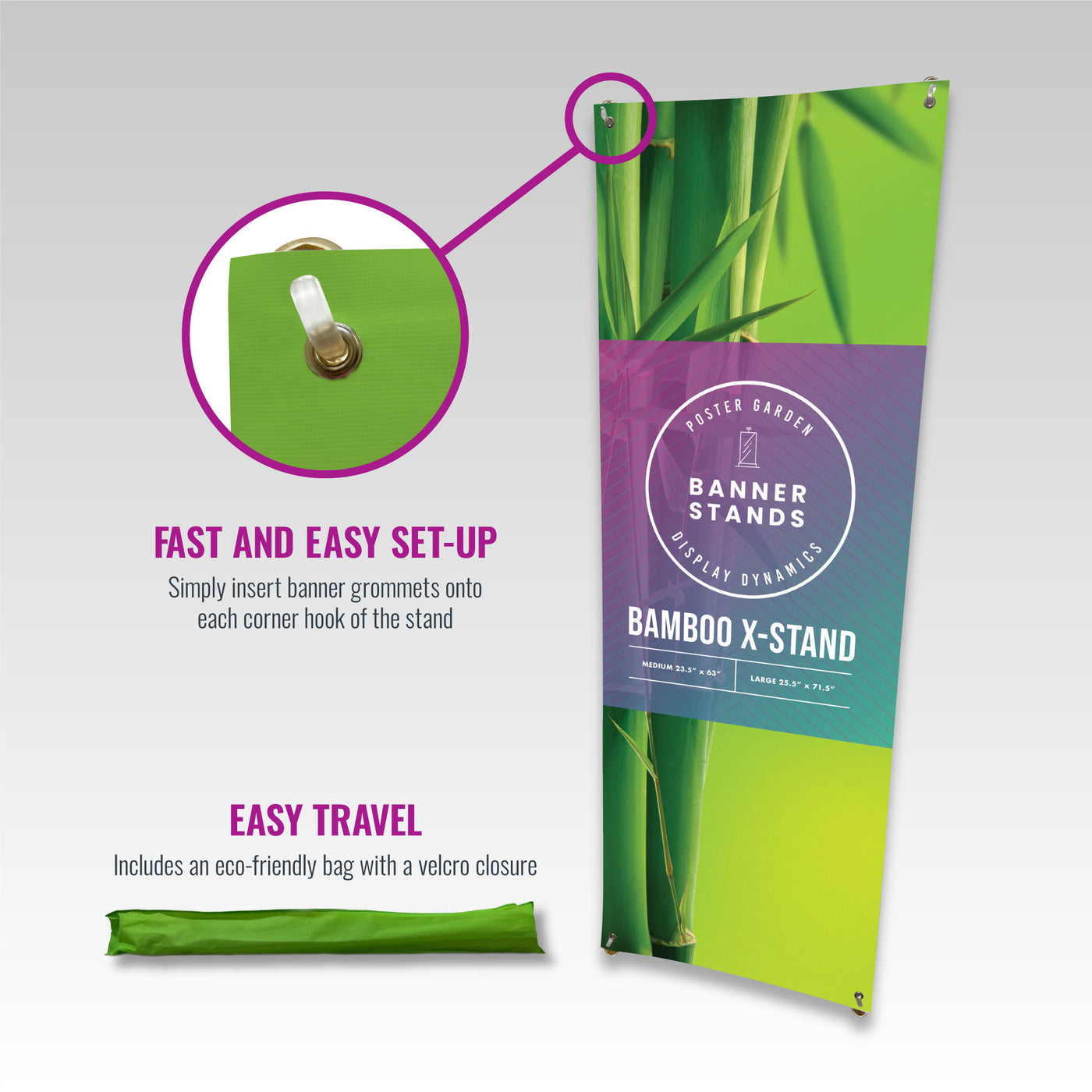 Bamboo X Banner Stand-Stylish & Sustainable Displays | Shop Now