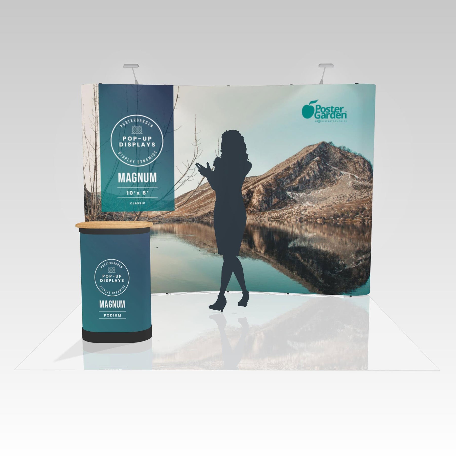 Magnum Oval Case Podium Graphic Wrap for Stunning Displays