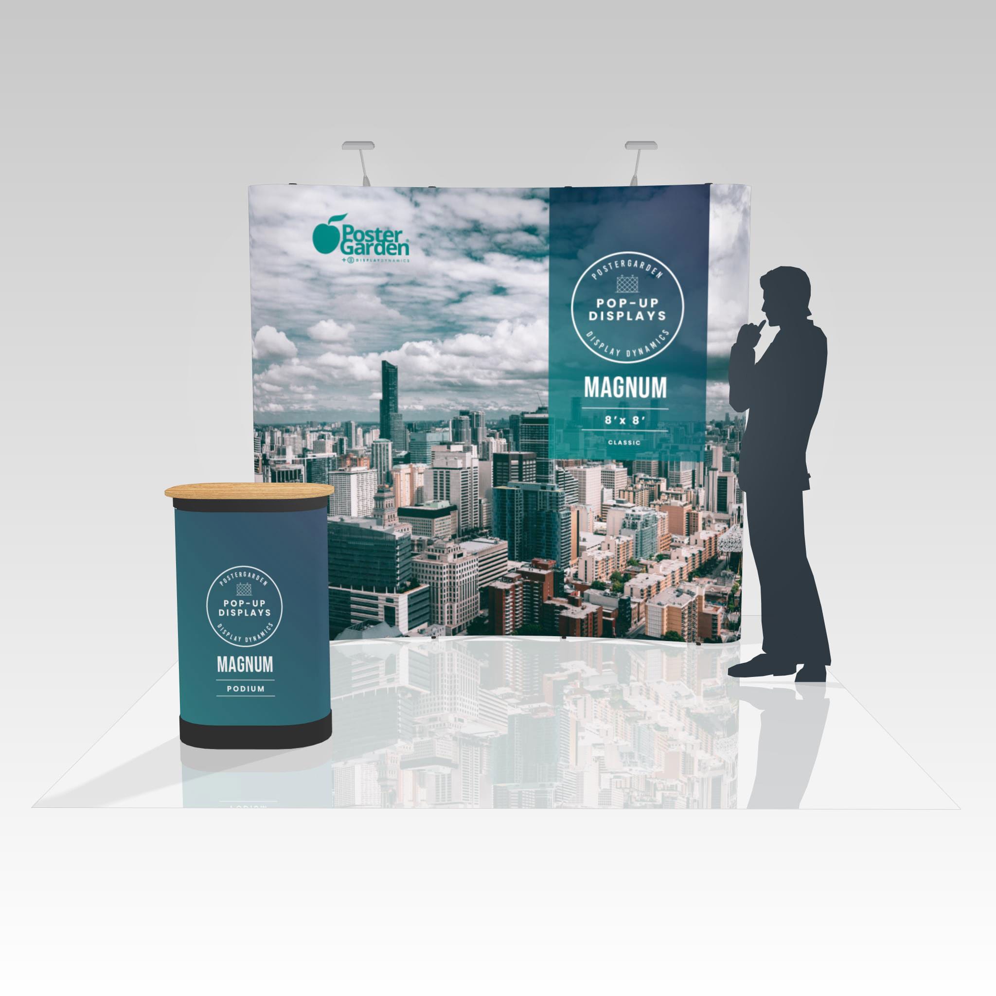 Magnum Oval Case Podium Graphic Wrap for Stunning Displays